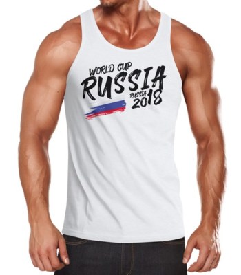 Herren Tanktop Russland Russia Россия Fußball WM Weltmeisterschaft 2018 ...