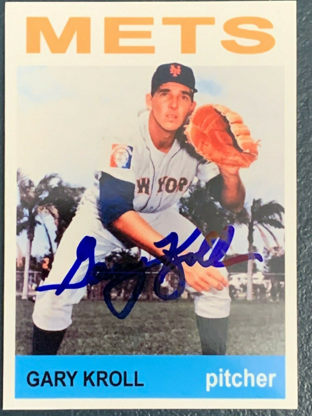 GARY KROLL NEW YORK METS SIGNED 1964 TOPPS CUSTOM CARD | eBay