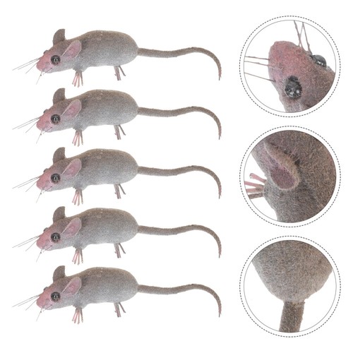 5pcs fake rat toys Rats Garden Rat Props Lifelike Rat Figurines Trick ...