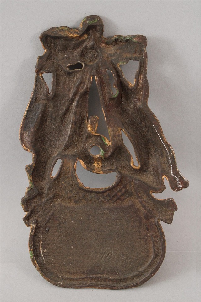 Antique 1870 Cast Iron Hunting Haversack Game Rabbit Bird Match Holder ...