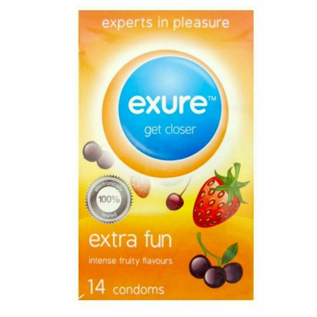 14 X Exure Ribbed Sensation Condoms Contraception Mens Discreet for ...