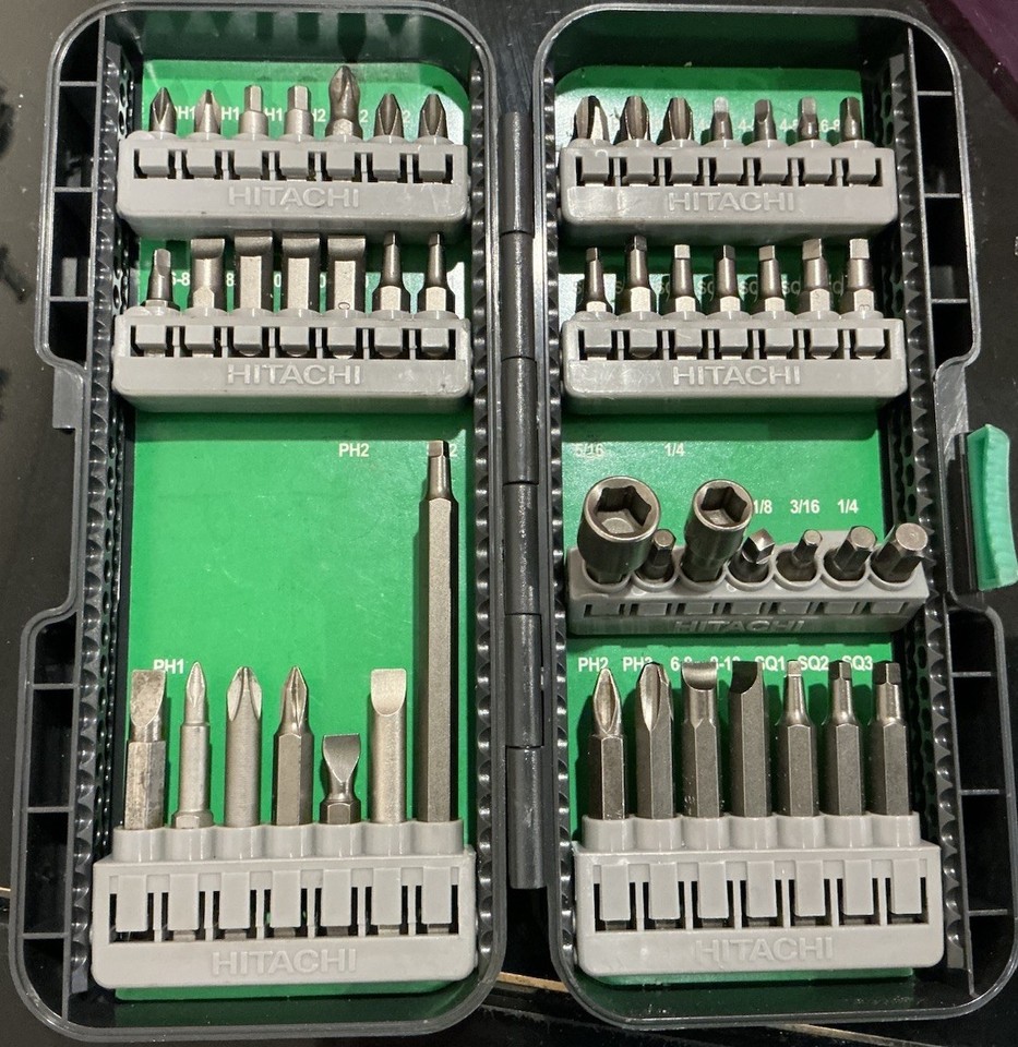Hitachi 45 Piece T-Steel Impact Rated Driver Bit Set 115293 | eBay