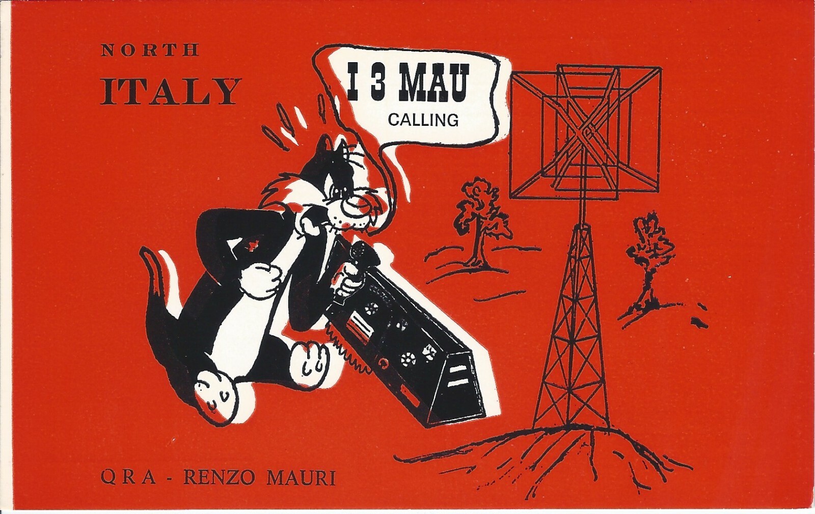 Vintage I3MAU Rubano Padova Italy 1978 Amateur Radio QSL Card | eBay