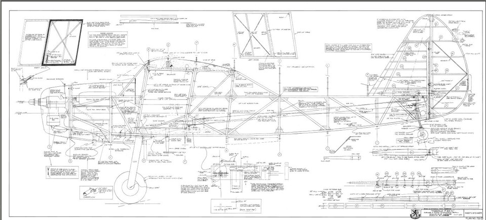 Fairchild F-24-H 92 INCH Wing span RC AIrplane Printed Plans ...