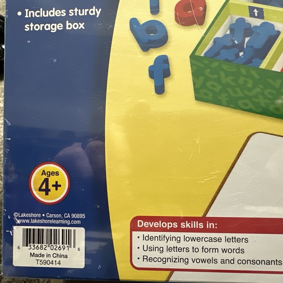 NEW Lakeshore Magnetic Classroom Letters Kit & Storage Box 240 Letters ...