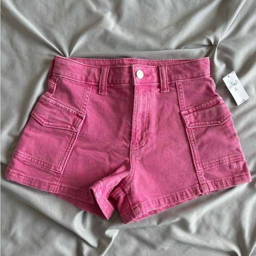 Gap Kids Pink Denim Shorts Shortie High Rise Girls Size 12 Slim NWT | eBay