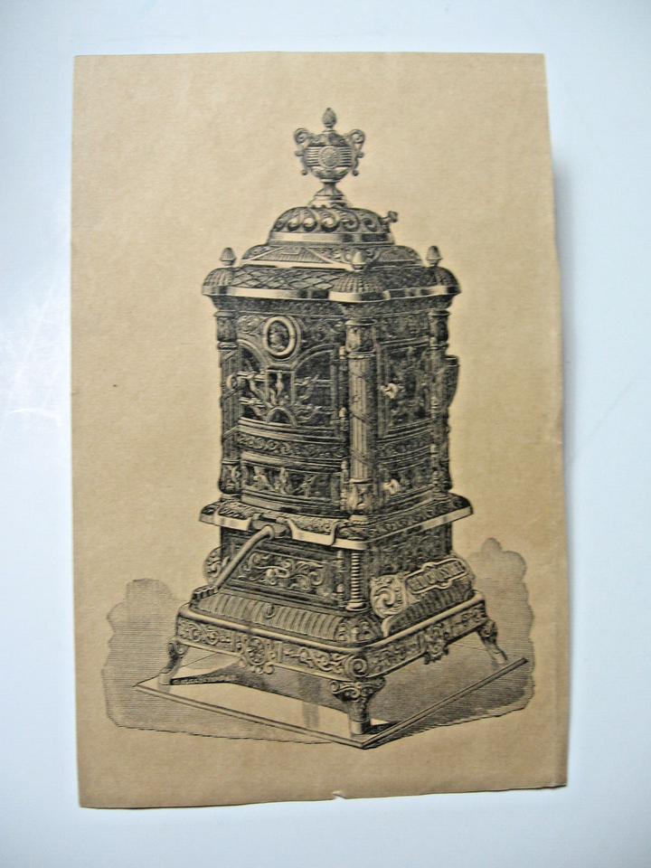 1880's era Red Cross Stoves and Ranges Trade Card with Attractive lady ...