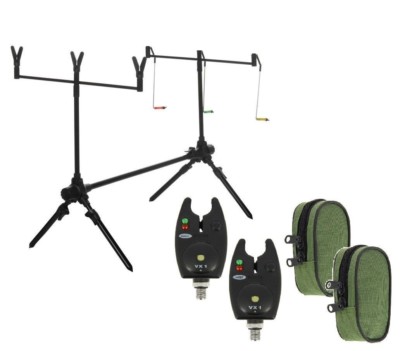 Carp Fishing Rod Pod , Alarms , Swingers ,Bite Alarms, 3 Rod Rests ...