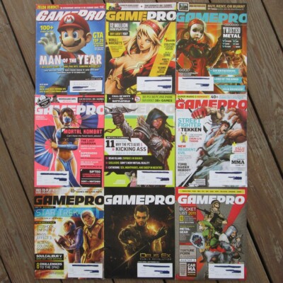 Lot of 9 GamePro Magazine Lot #221, #270 - #277 (2007-2011) Video Game ...