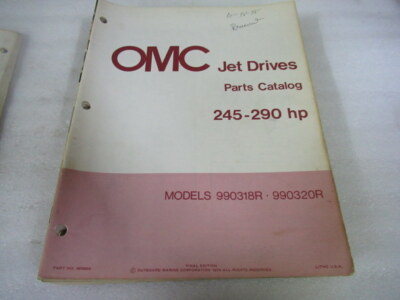 PM36 OMC Jet Drives 245-290 HP Final Edition Parts Catalog Manual P/N ...