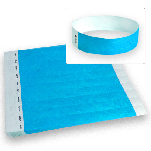 100,000 Count Wristbands, Pick Your Color, Tyvek Material, Security ...