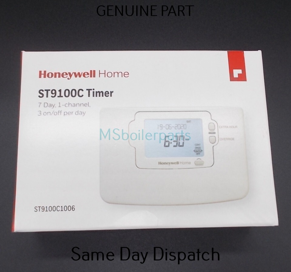 Honeywell ST9100C 1006 Timer Programmer 7 Day 1 Channel Boiler Heating ...