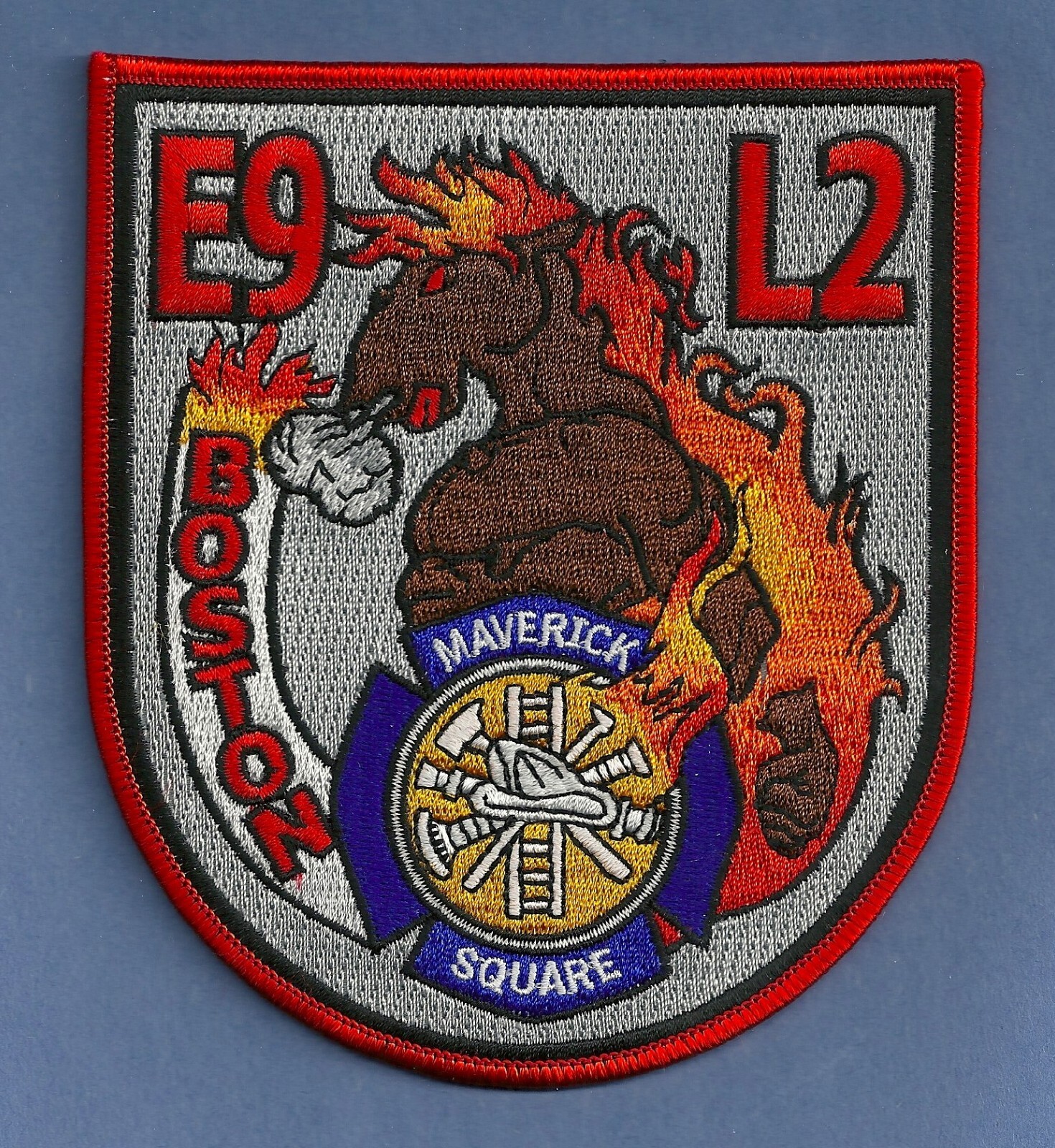 BOSTON ENGINE 9 LADDER 2 COMPANY FIRE PATCH MAVERICK SQUARE | eBay