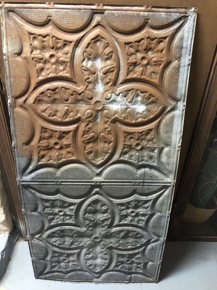 140 antique pressed tin panels , 24 inches by 48 inches , Great ...
