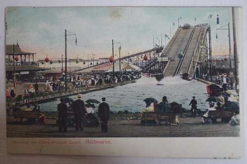 Shooting The Chute Princes Court Melbourne Vic Aus Vintage Antiquarian ...