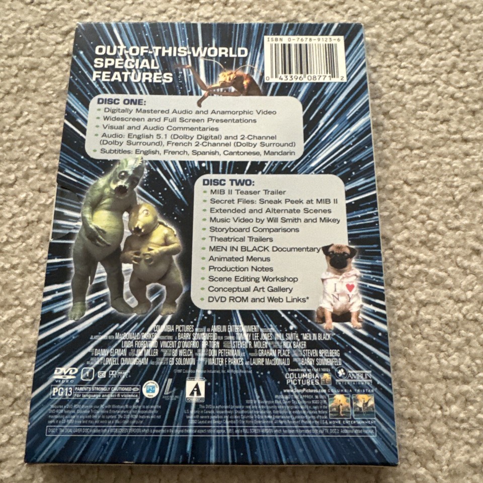 Men In Black (DVD, 2002, 2-Disc Set, Deluxe Edition) | eBay