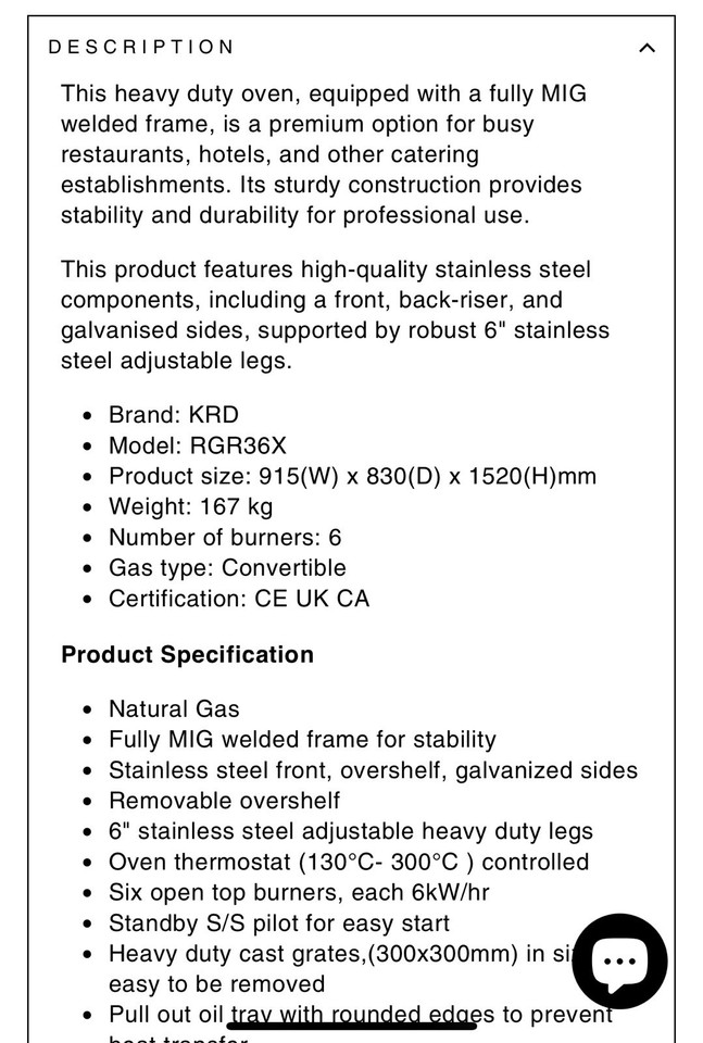 6 Burner Range Oven with Splashback – Heavy-Duty Commercial Gas Cooker ...
