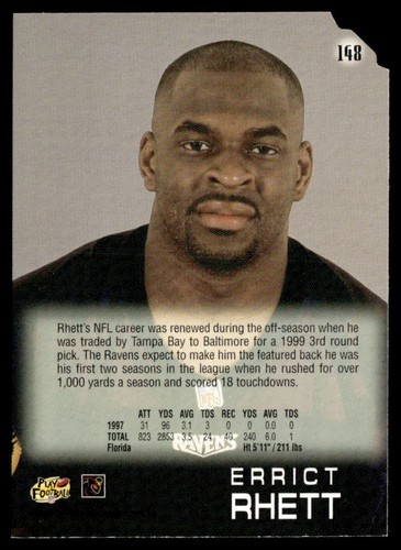 1998 Playoff Absolute Errict Rhett Baltimore Ravens #148 | eBay