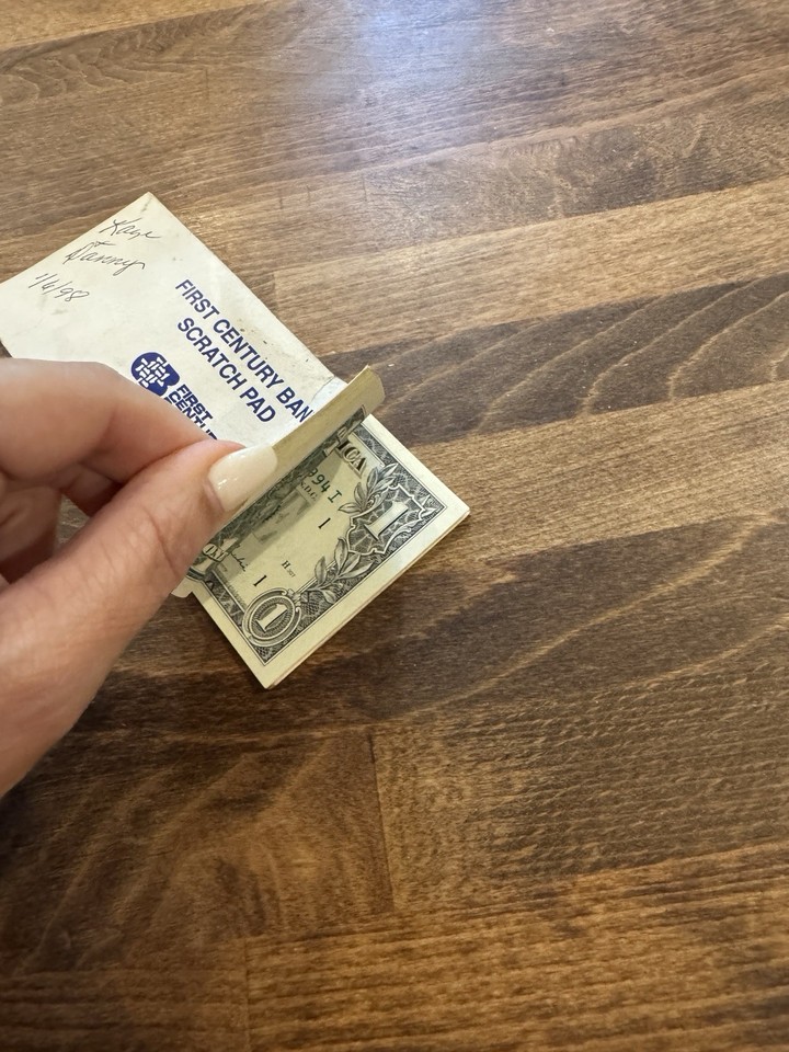 Vintage First Century Bank Scratch Pad $1 Bills, 25 Consecutive Notes ...