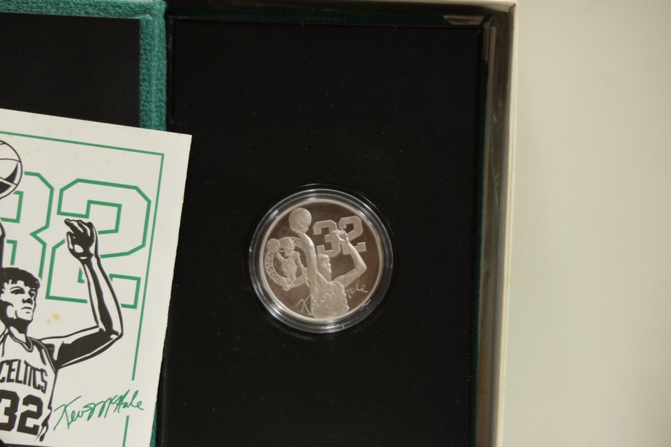 Vintage Balfour Kevin Mchale Boston Celtics Sterling Silver Coin/COA ...