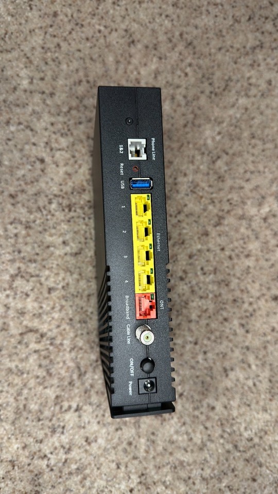Arris Frontier NVG468MQ Ethernet Gateway Wi-Fi Modem Router with power ...