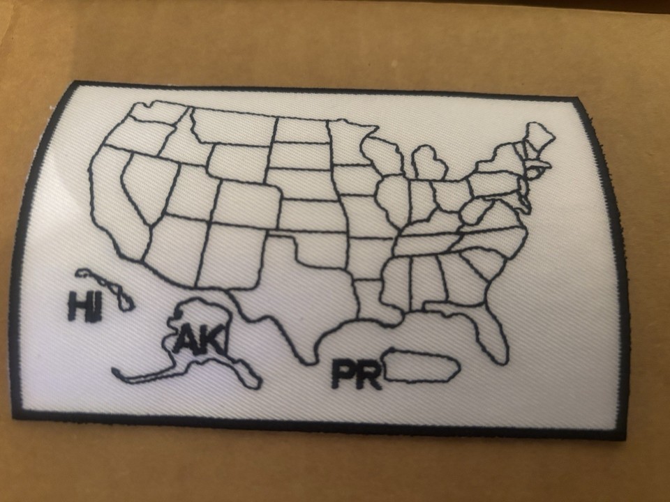 Motorcycle Jacket Biker Patch - States Traveled Map -Color in States ...