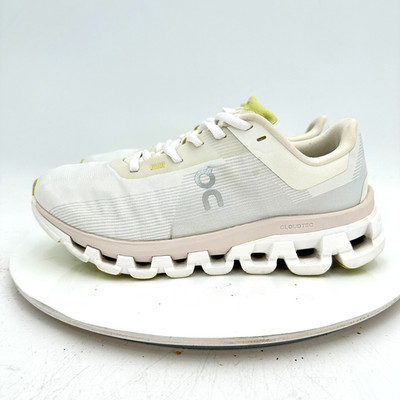 On Cloudflow 4 Swiss Engineering Women Size 7 White Sand Yellow Running ...