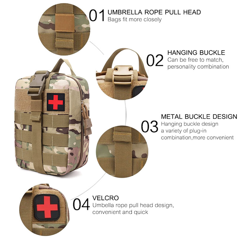 Tactical First Aid Kit Medical EMT Bag Emergency Survival Molle IFAK ...