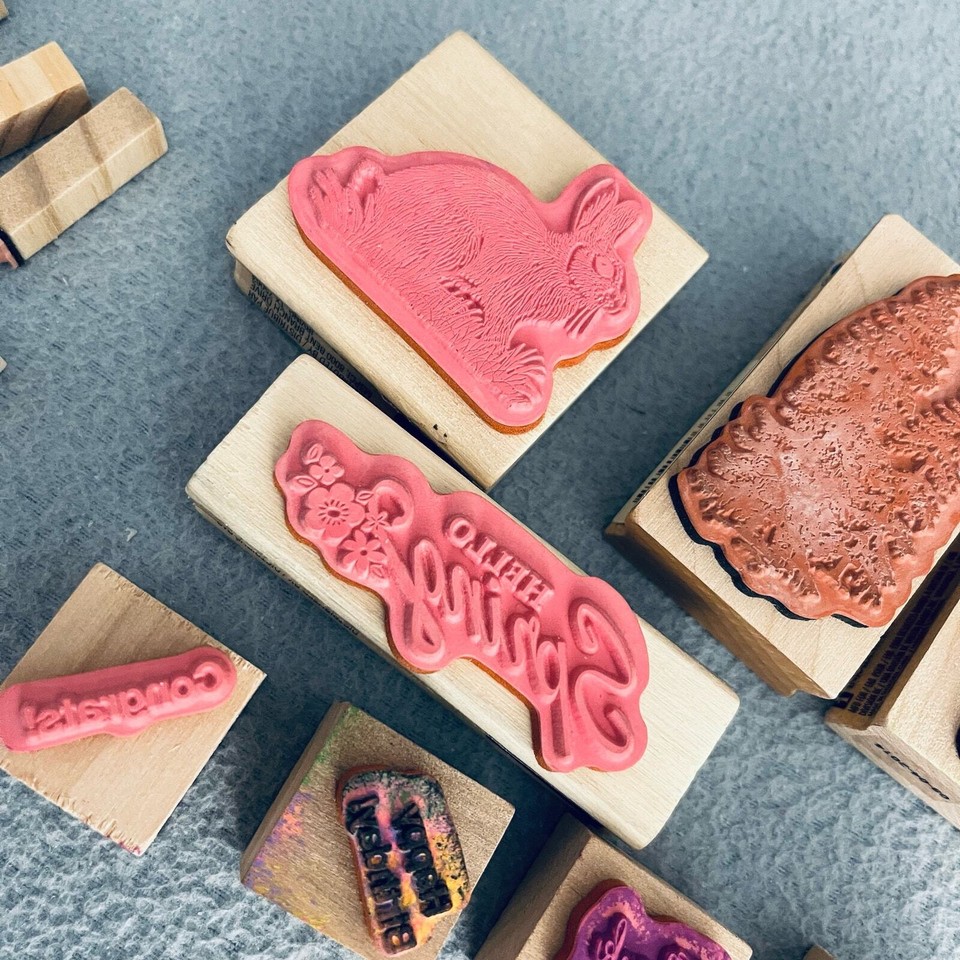 Craft Ink Stamp Pads Variety Birthday Alphabet Xmas Spring New and Used ...