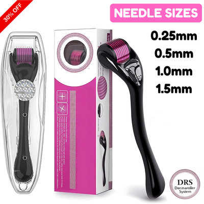 DERMA ROLLER 540 Titanium Micro Needle Roller Face Skin Hair Growth ...