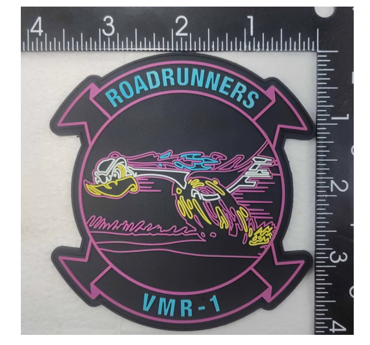 MARINE CORPS VMR-1 ROADRUNNERS SQUADRON PVC PATCH WITH HOOK & LOOP | eBay