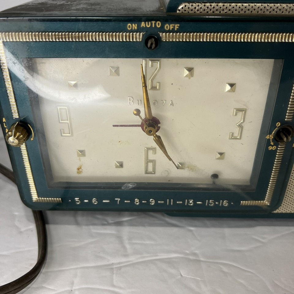 VTG Bulova Model 100 Clock Radio | eBay