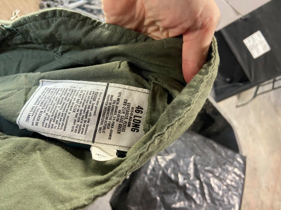 US Military Coveralls Flyers Men 40S Sage Green CWU 27P Pilot Summer ...