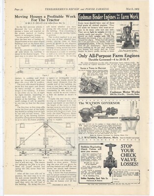 1915 Cushman Motor Works Ad: Binder Engines for All Farm Work. Lincoln ...