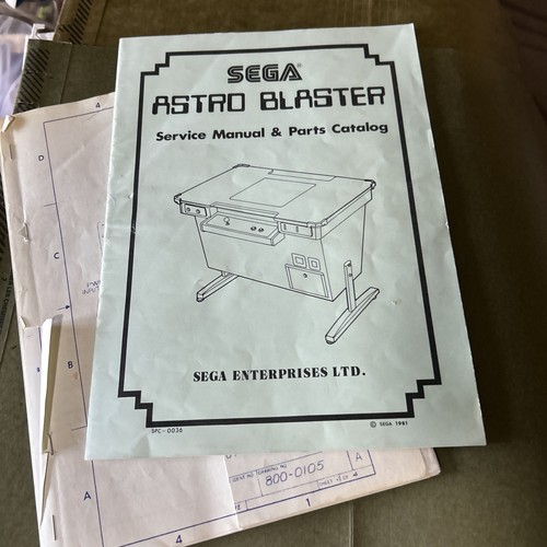 Original Factory Astro Blaster Table W/Schematics Sega Arcade Video ...