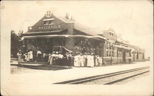Manzanola Colorado CO Train Station Depot c1910 Real Photo Vintage ...