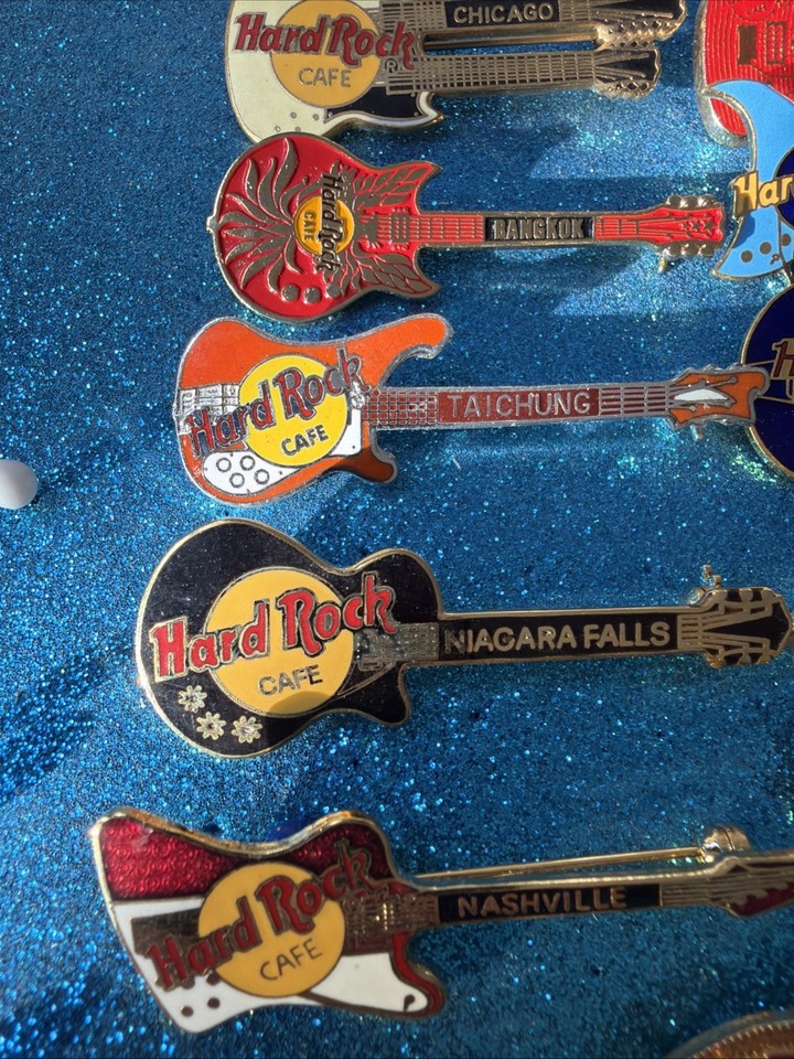 Hard Rock Cafe -10 pins w/original stick pin and clasp back | eBay