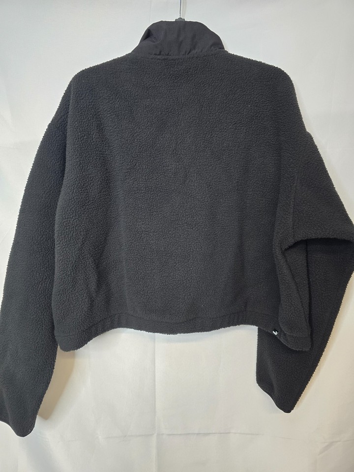 Puma Womens Black Fleece Power Winterized Half-Zip Crew Neck Sweatshirt ...