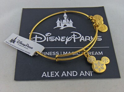 DISNEY Alex and Ani SNOWFLAKE MICKEY 2017 SG, NWT, Card, Alex and Ani ...