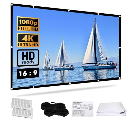 120"Foldable Portable Projector Screen 16:9 HD Outdoor Home Movie ...