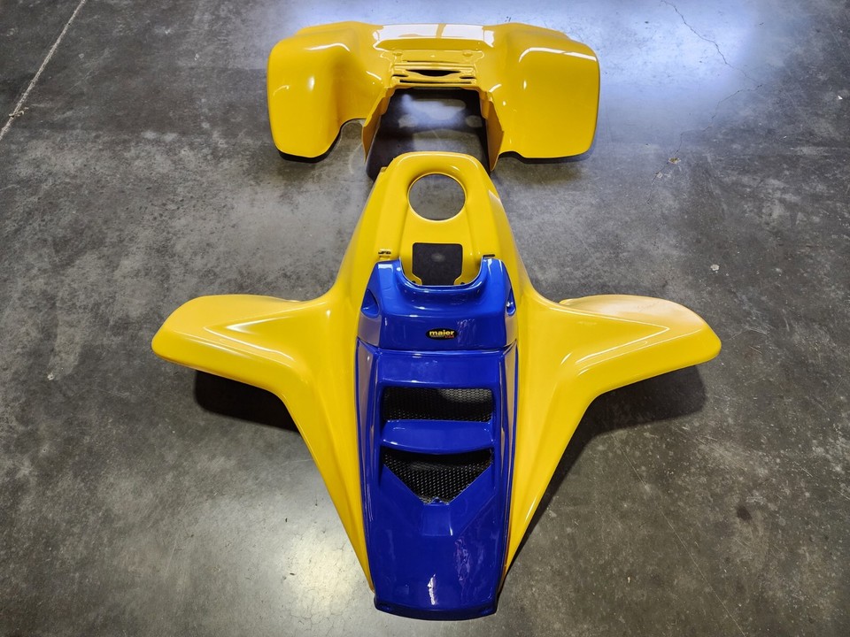 SUZUKI LT250R PLASTIC YELLOW PLASTIC FRONT AND REAR FENDERS LT 250R | eBay