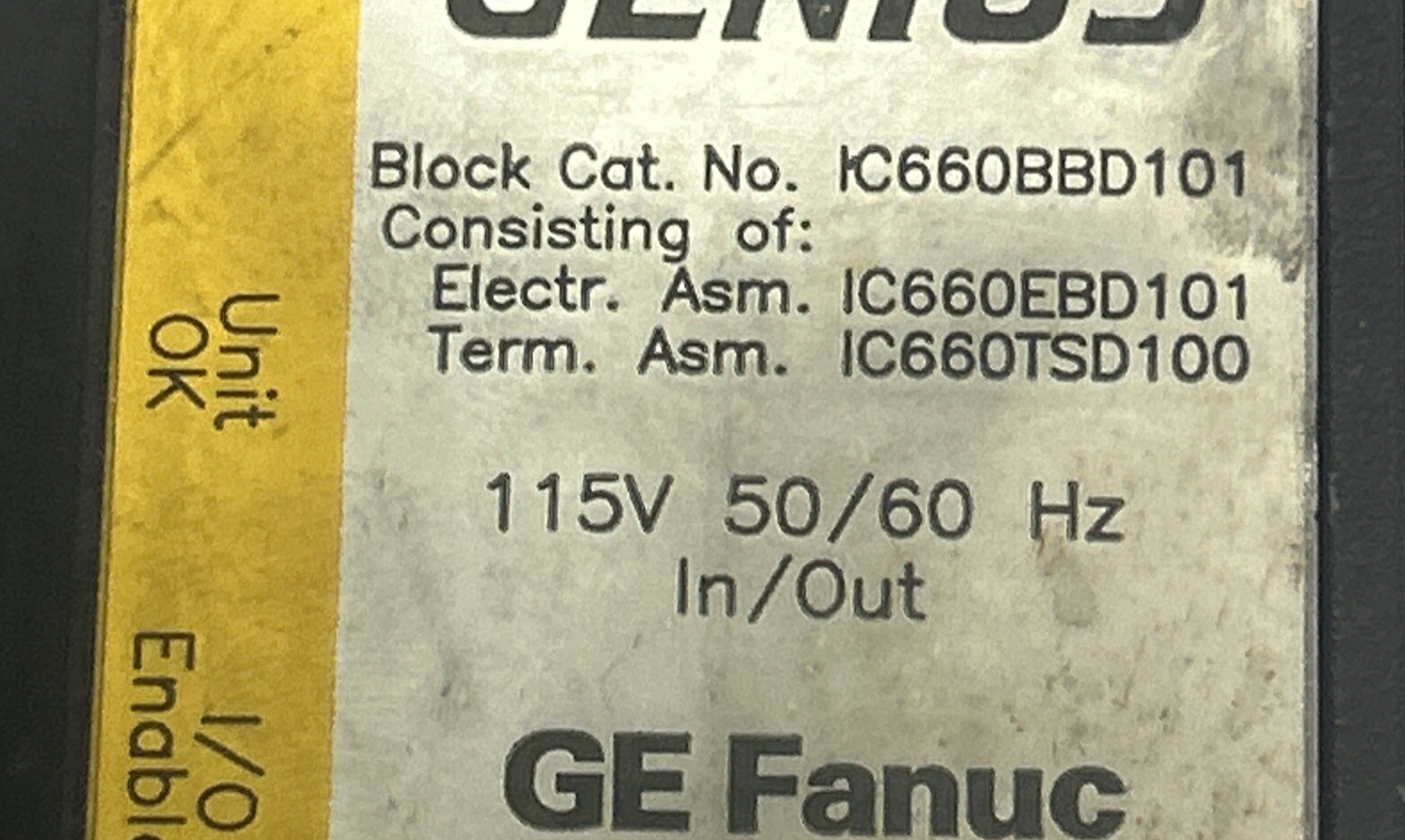 GE FANUC,IC660BBD101,GENIUS BLOCK I/O MODULE | eBay