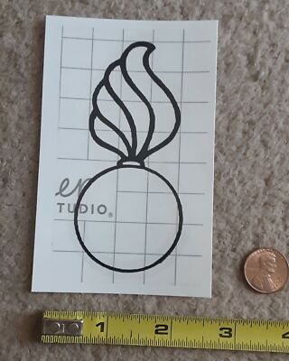 Flaming Bomb Inspection Mark Springfield Ithaca Vinyl Sticker Transfer ...