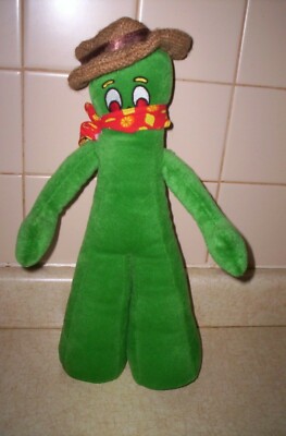 VINTAGE GUMBY PLUSH BY PREMA TOY CO 2001 GUMBY W/HAT/FACE MASK 14 1/2 ...