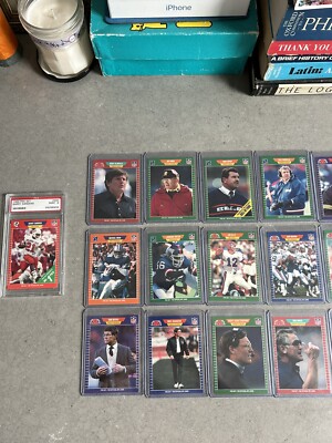 1989 NFL Pro Set Football Trading Card Lot Including PSA Barry Sanders ...