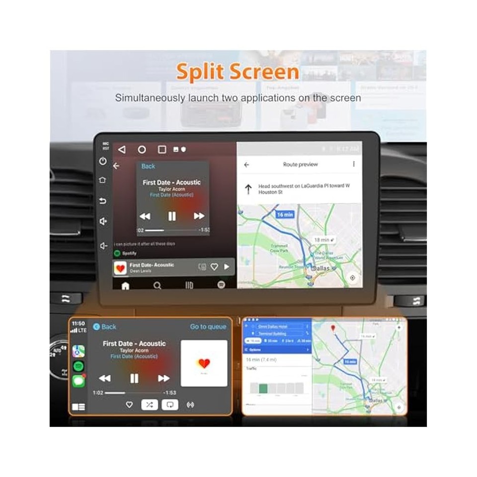 For GPS Navigation Car Radio with 10''Touch Screen, Backup Camera ...