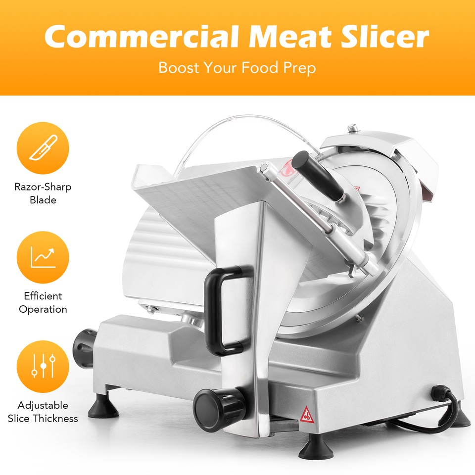10'' 12" Commercial Home Blade Meat Slicer Food cutter Electric Slicer ...