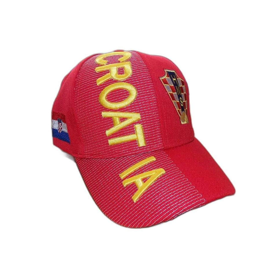 Croatia Baseball Cap Country Flag Embroidery Adjustable Curved Billed ...