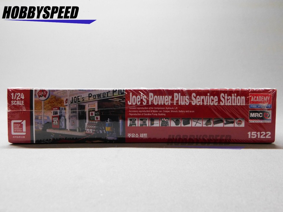 ACADEMY JOE'S POWER PLUS SERVICE STATION MODEL KIT 1/24 SCALE gas oil ...