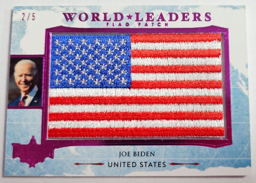 2024 Decision Joe Biden World Leaders Flag Patch Pink Foil Card #d 2/5 ...